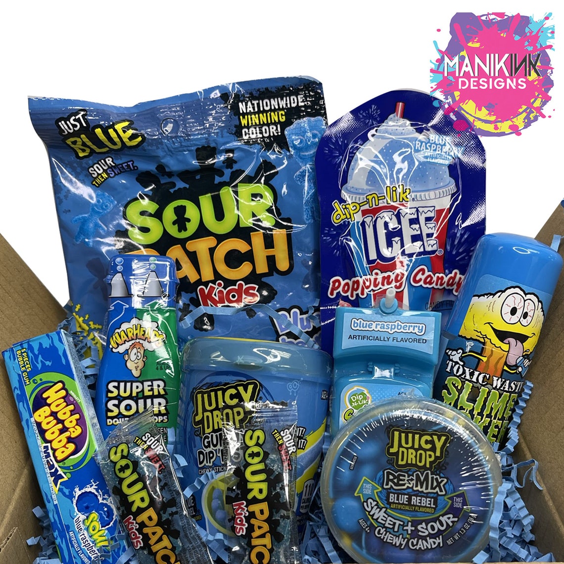 Blue Raspberry Favorites Candy Snack Pack Blue Razz Candy - Etsy