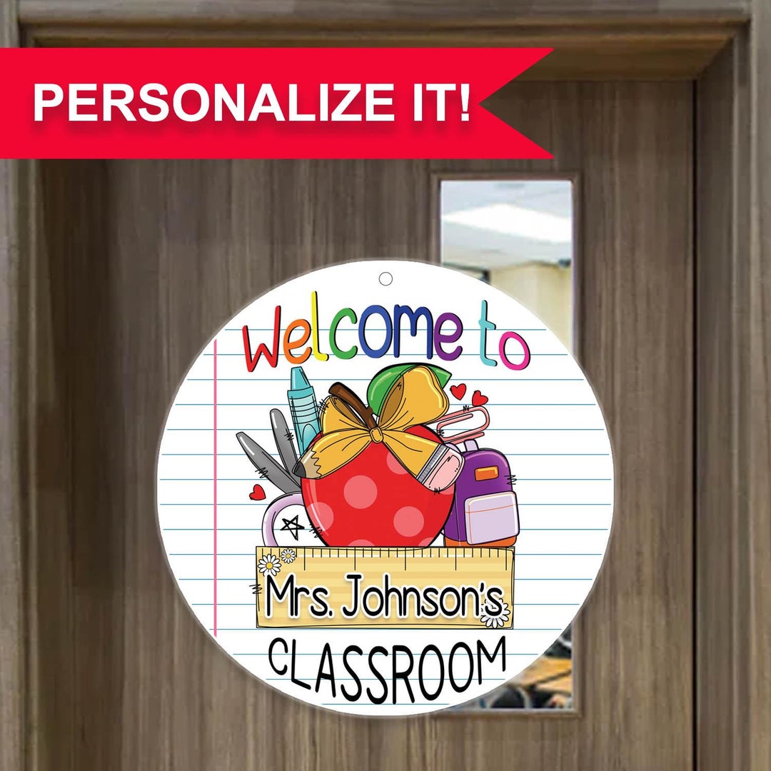 Personalized Teacher Classroom Door Hanger | Classroom Decoration ...