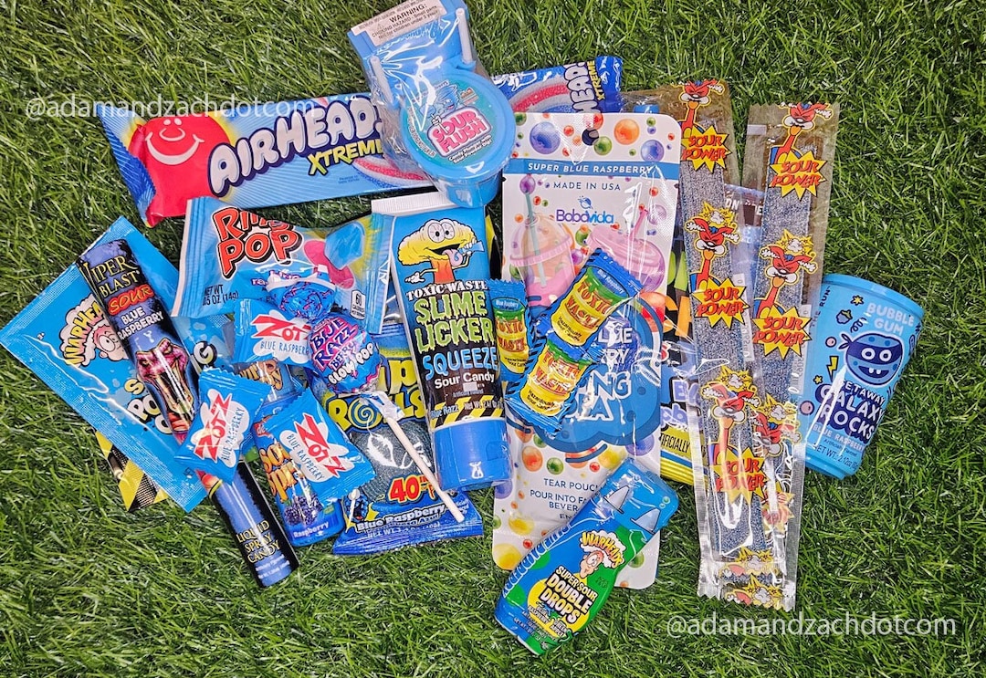 Blue Raspberry Favorites Candy Snack Pack | Blue Razz Candy Gift Box ...
