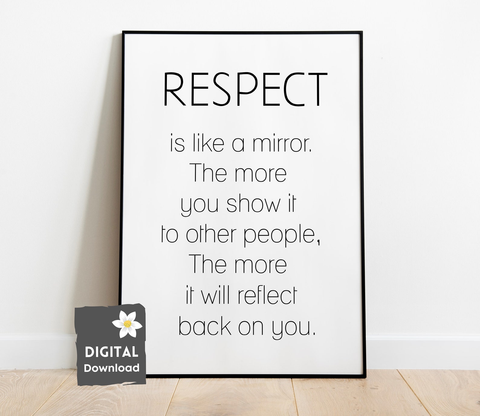 Respect Quote Typography Wall Art Print Office Home Decor - Etsy