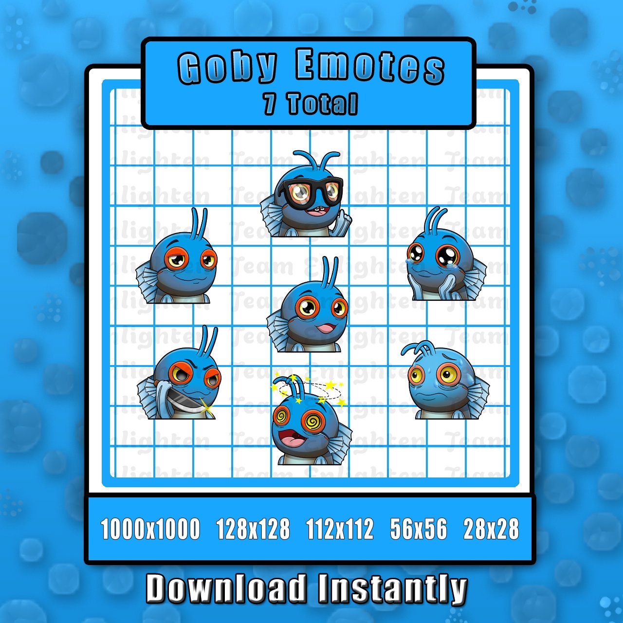 7 MORE Adorable Goby Fish Emotes Pack for Twitch and Discord - Etsy