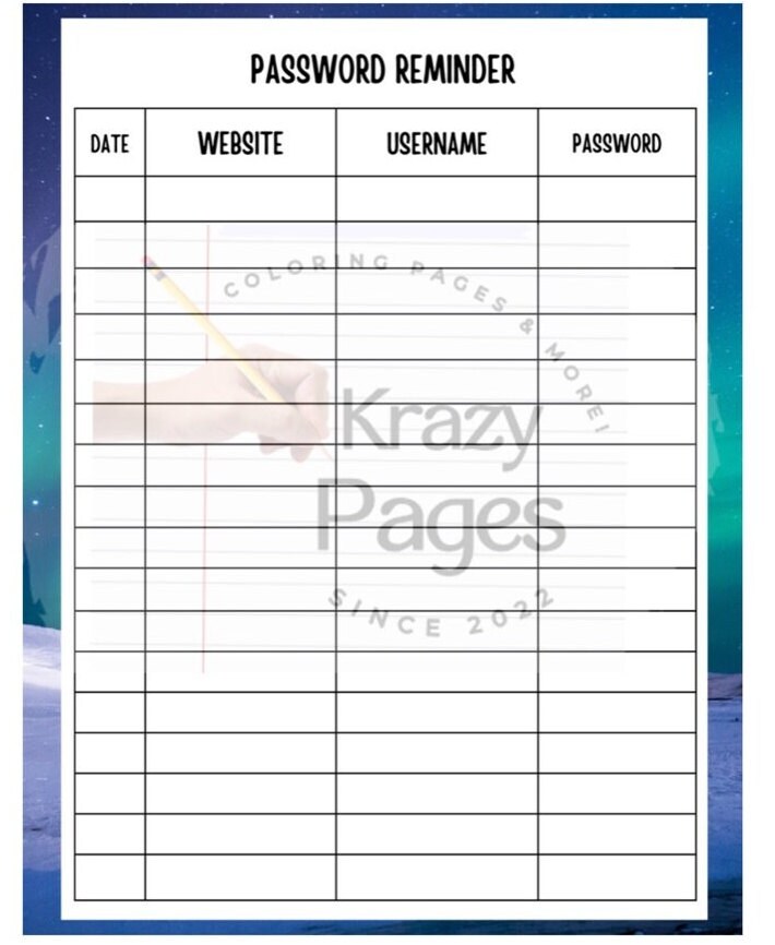 Printable PDF Reminder Tracker - Etsy