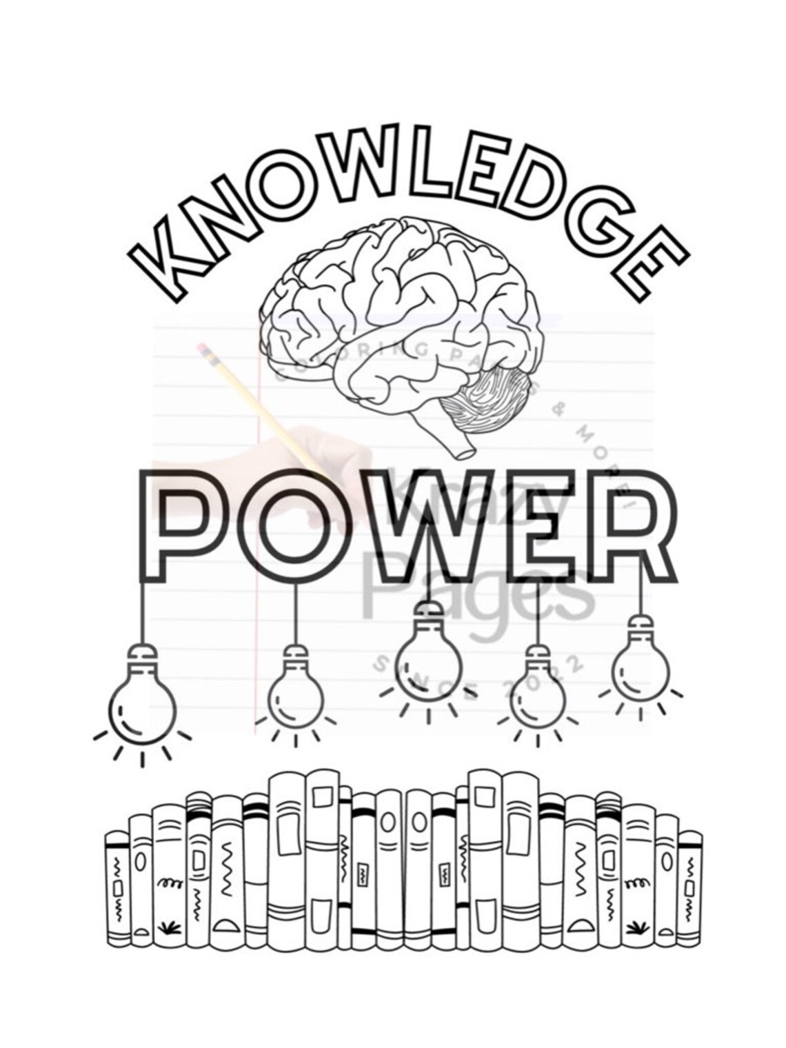 Printable PDF Power Coloring Page - Etsy