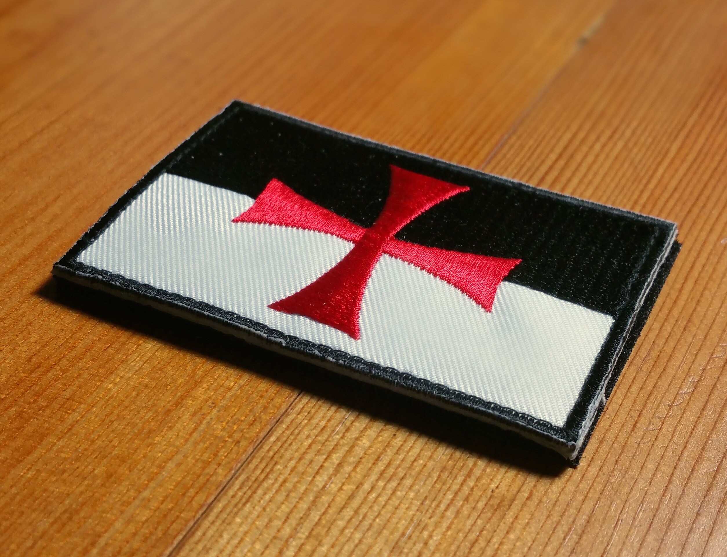 Knights Templar Battle Flag Patch Morale Tactical Deus Vult Etsy