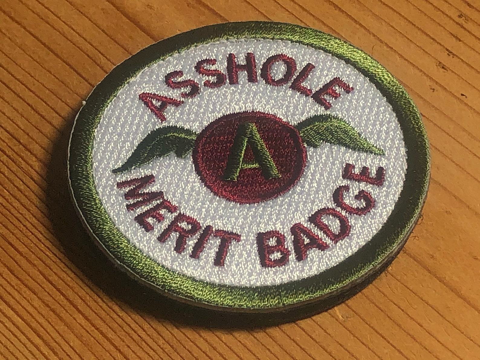 Ass Hole Merit Badge Military Tactical Patch Morale Funny Hook Etsy