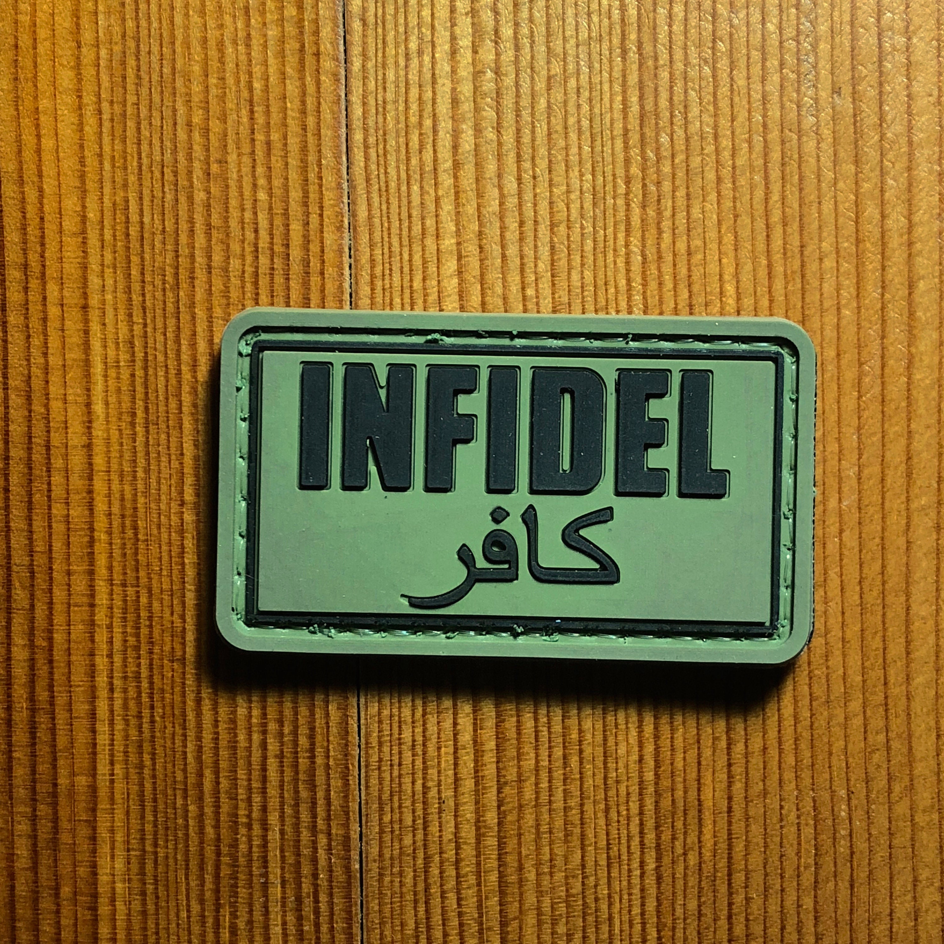 Art & Collectibles Collectibles INFIDEL Patch Morale Green Tactical Bag ...