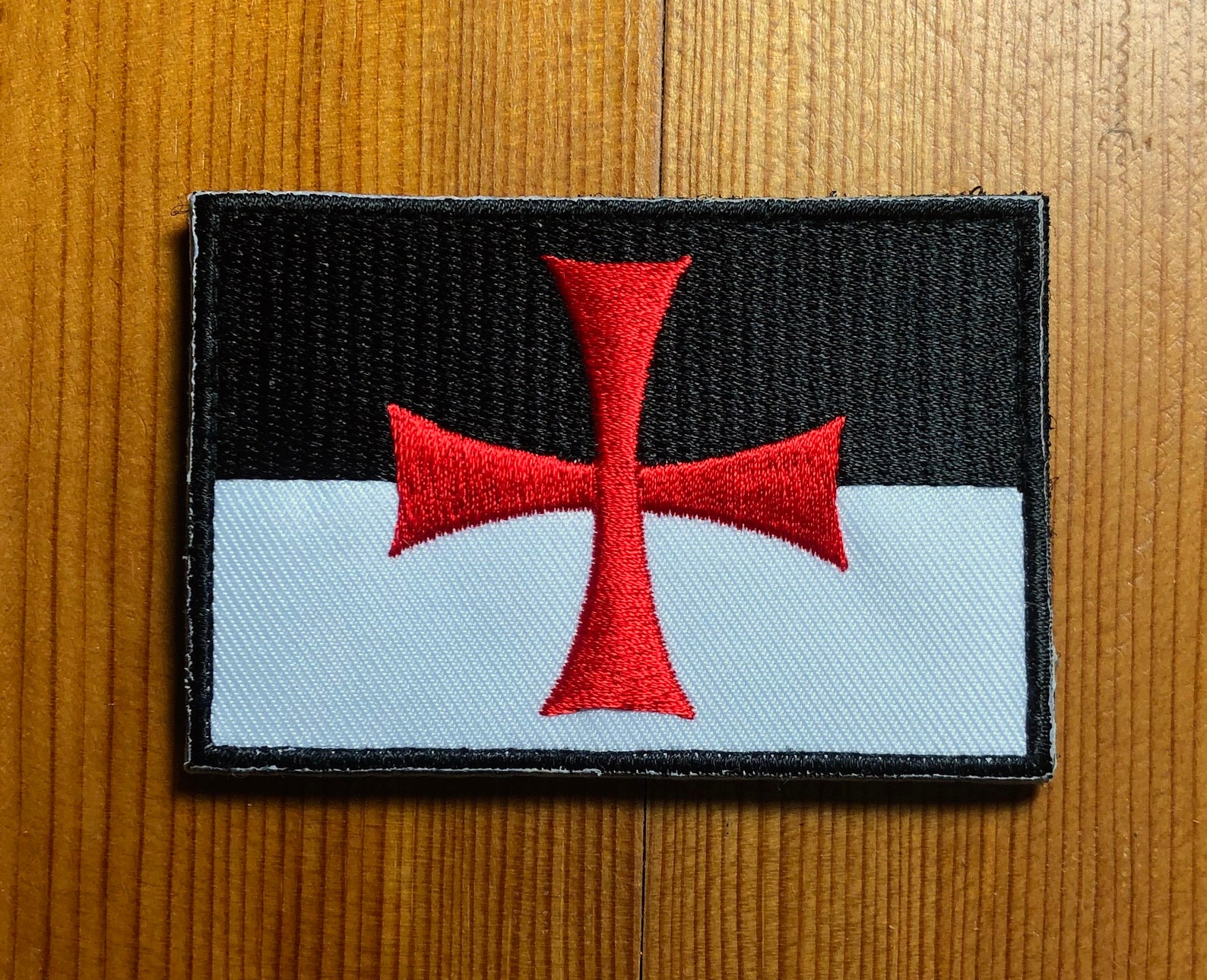 Knights Templar Battle Flag Patch Morale Tactical Deus Vult Etsy
