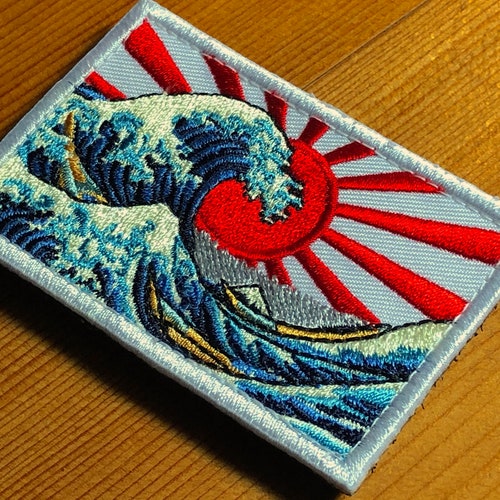 The Great Wave off Kanagawa Japan Patch 3.5 Inch Embroidered - Etsy