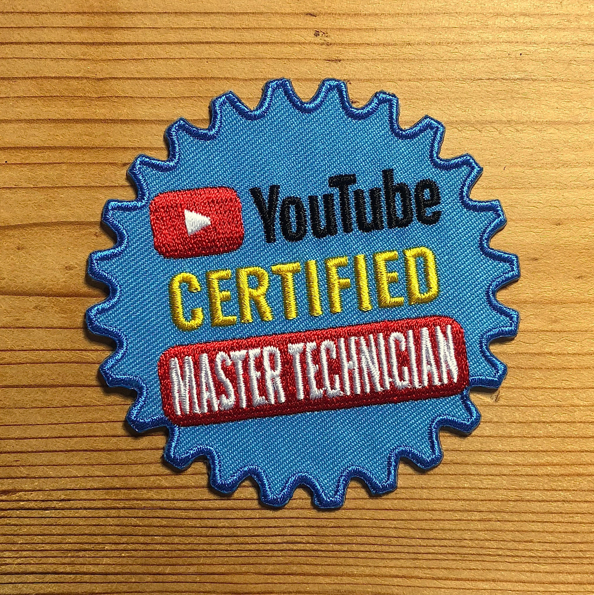 YOUTUBE CERTIFIED Master TECHNICIAN Patch Badge Morale Hook | Etsy