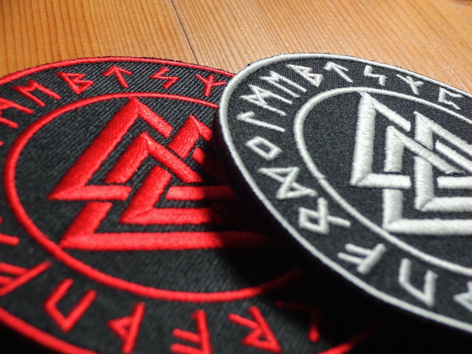Valknut Vikings Rune Glow In Dark Red Army Milspec Patch Etsy
