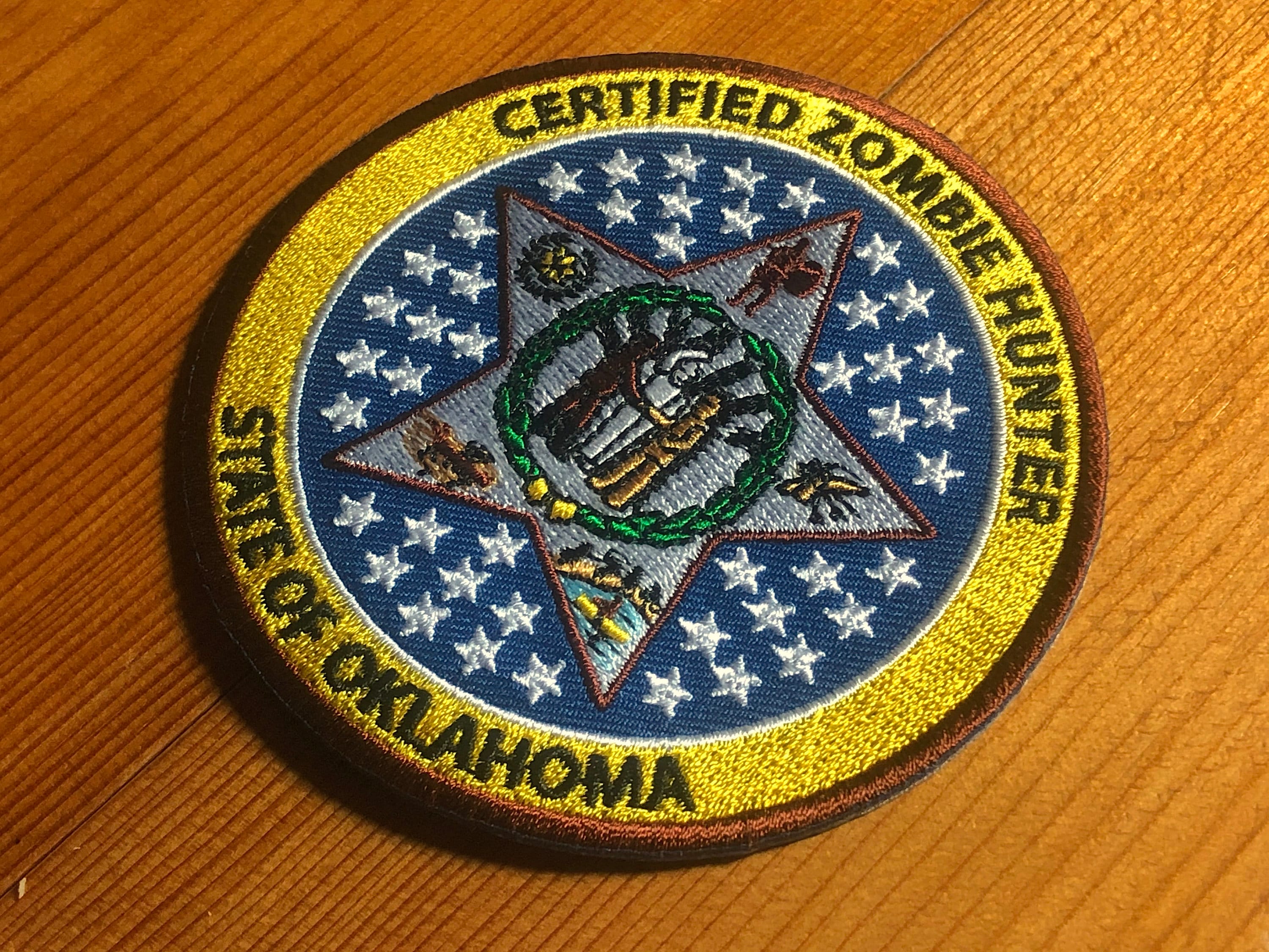 OKLAHOMA Certified ZOMBIE Hunter Patch Morae Seal State of - Etsy Canada