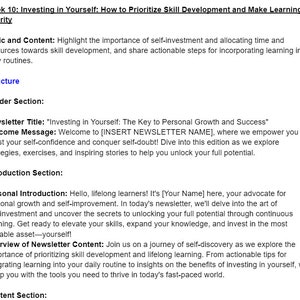 52 Week Newsletter Topics and Template for Life Coaches | Life Coach ...