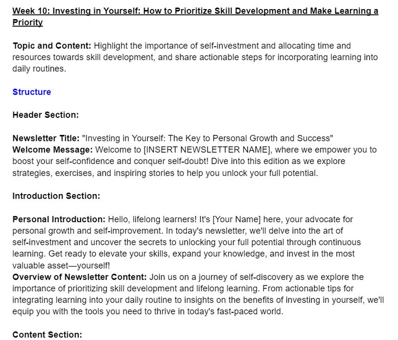 52 Week Newsletter Topics and Template for Life Coaches | Life Coach ...