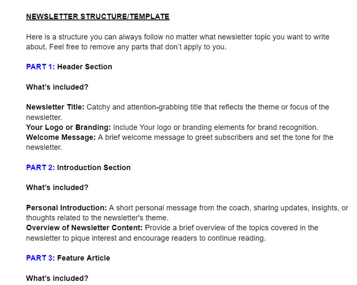 52 Week Newsletter Topics and Template for Life Coaches | Life Coach ...