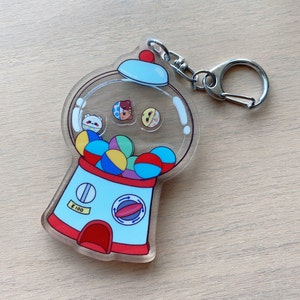 Cute Gachapon Shaker Keychain Kawaii Accessories Cute Keychains and ...