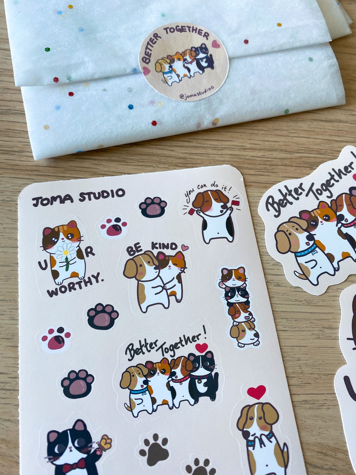 Better Together Sticker Bundle Value Sticker Pack Cats and - Etsy UK