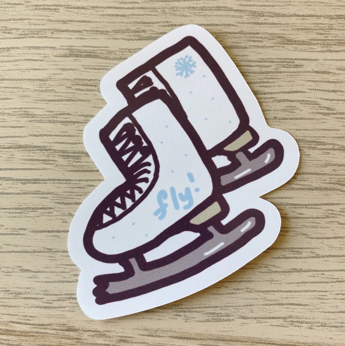 Figure Skating Stickers L White Figure Skate Stickers L Kawaii - Etsy UK