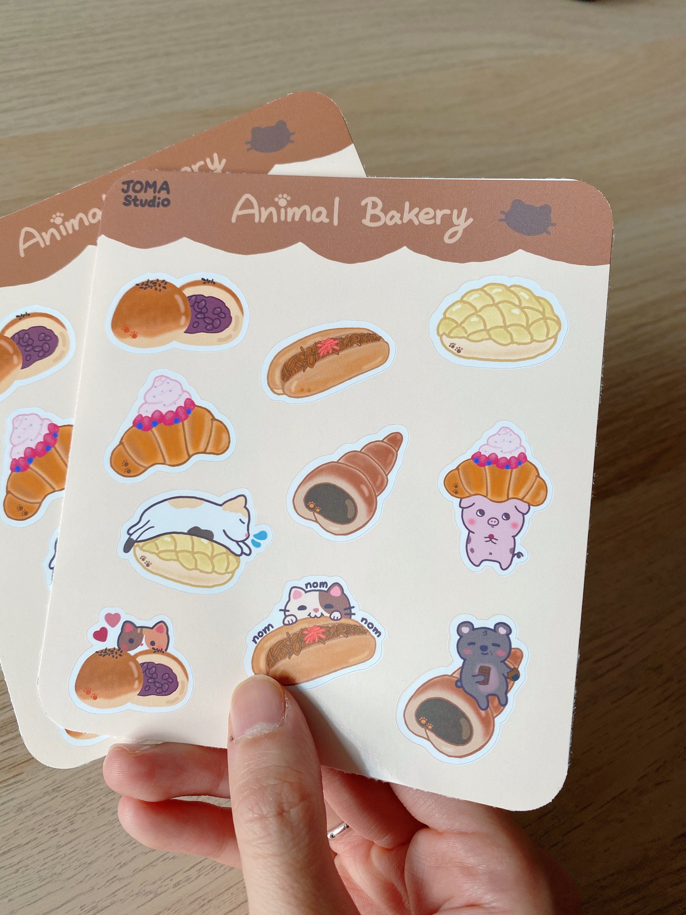Animal Bakery Sticker Sheets Kawaii Japanese Bread Stickers | Etsy UK