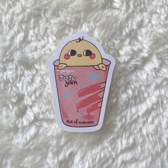 Jojo Duck Yan Yan Cup Sticker Strawberry Chocolate Snacks - Etsy