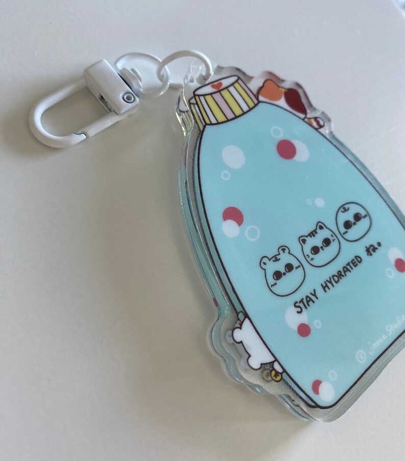 Kawaii Vending Machine Keychain | Mochi Cat & Friends Acrylic Shaker ...