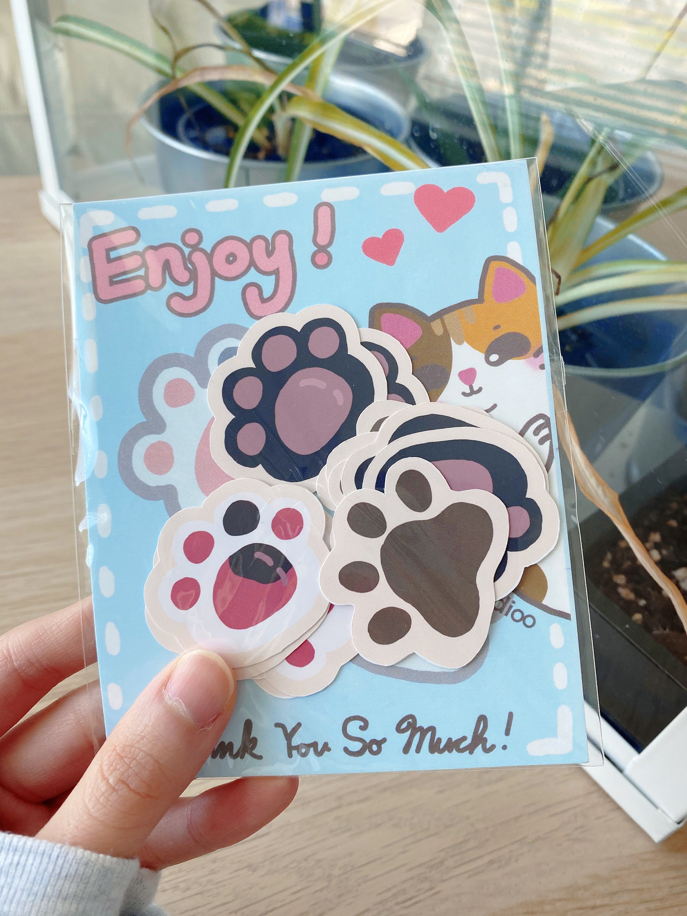 Cute Cat and Dog Paws Stickers Set For Animal lovers Set | Etsy
