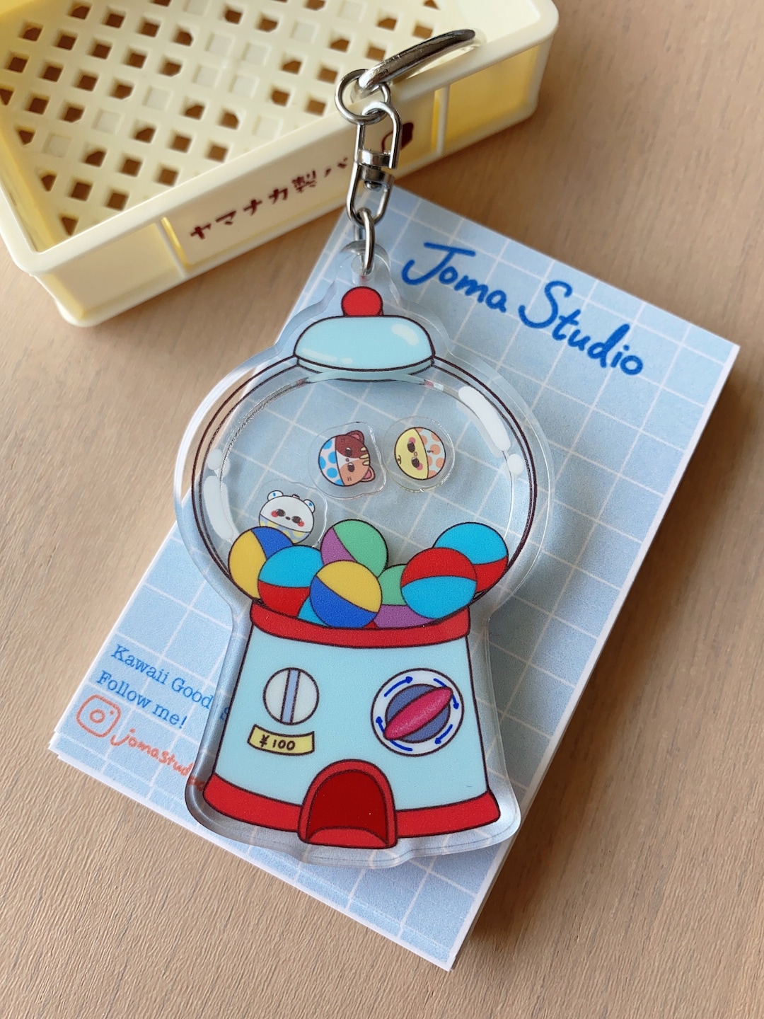 Cute Gachapon Shaker Keychain Kawaii Accessories Cute Keychains and ...