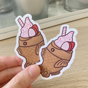 Kawaii Sweets Stickers Cute Stickers, Pink Handmade Die Cut Stickers ...