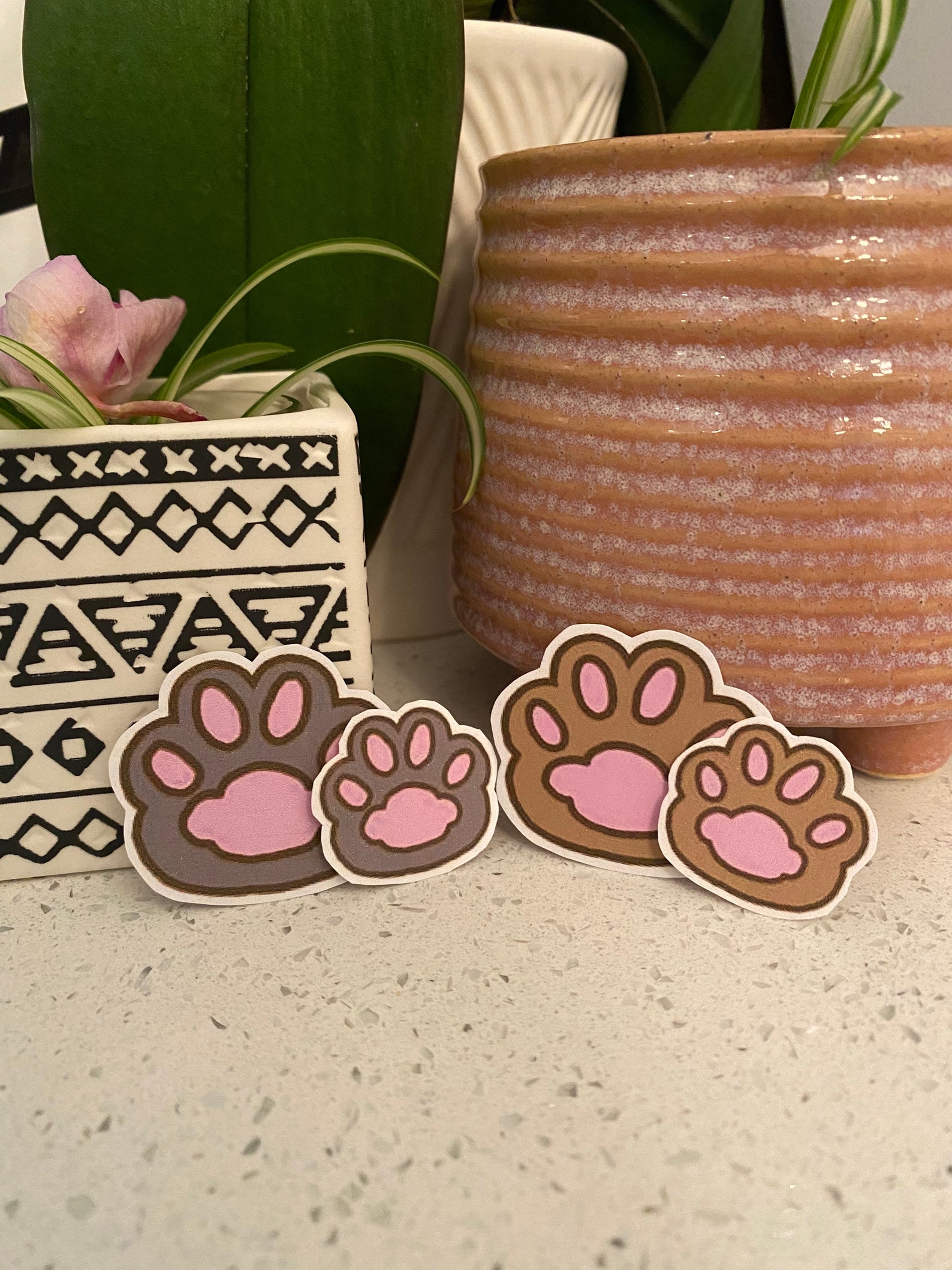 Cat Paws Stickers Set For Cat lovers Set of 12 Kawaii | Etsy