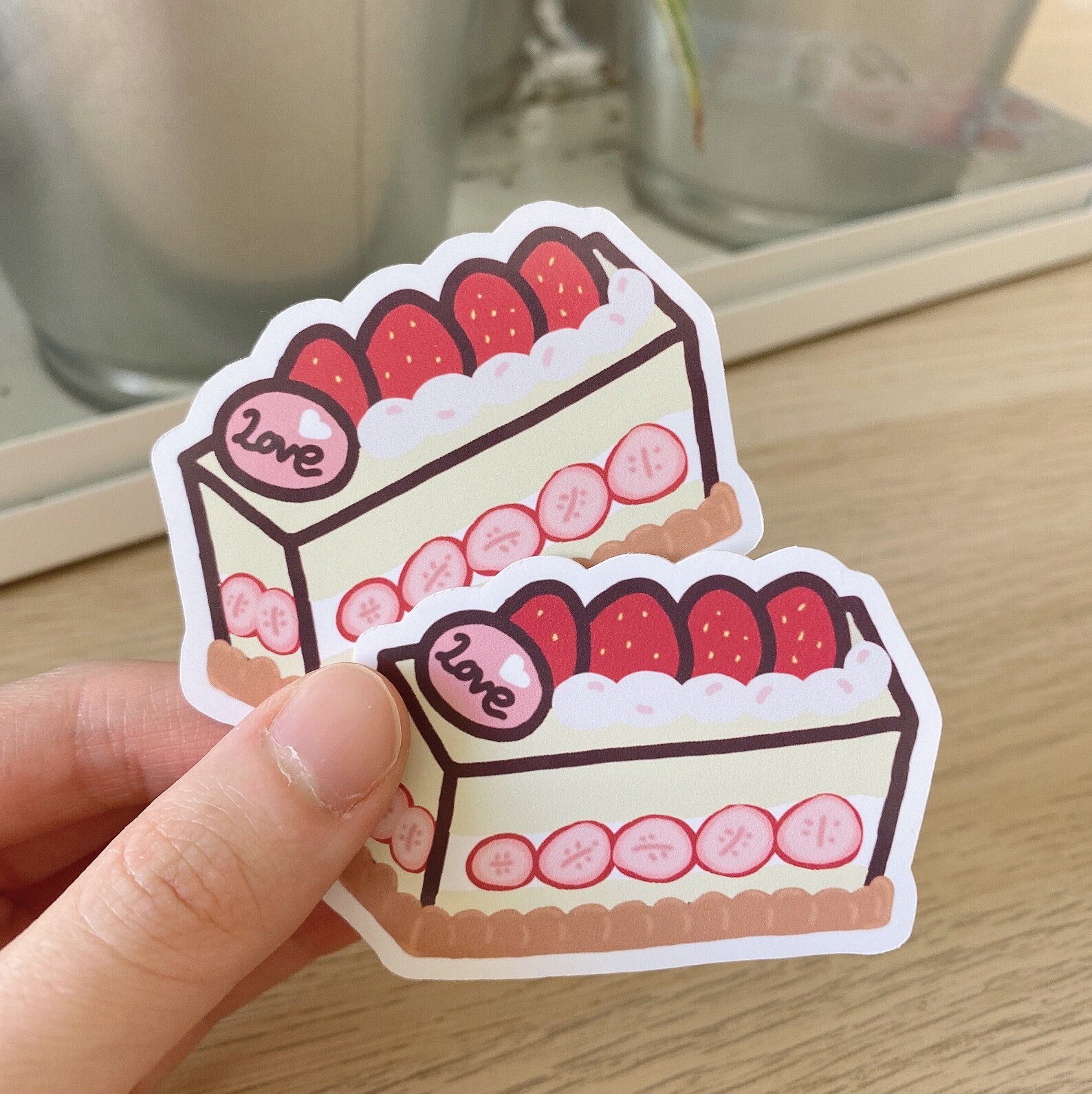 Kawaii Sweets Stickers Cute stickers Pink handmade die cut | Etsy