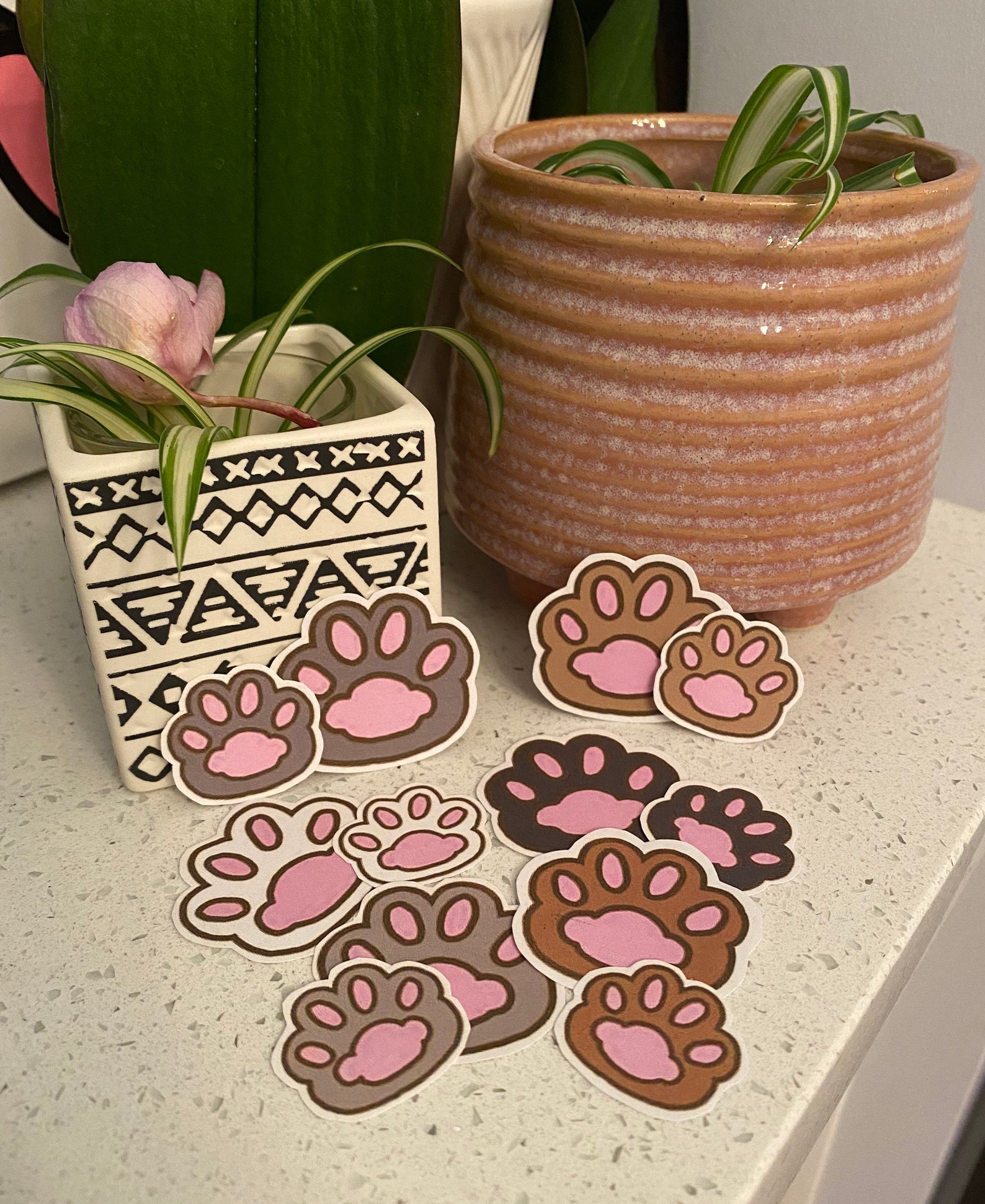 Cat Paws Stickers Set For Cat lovers Set of 12 Kawaii | Etsy