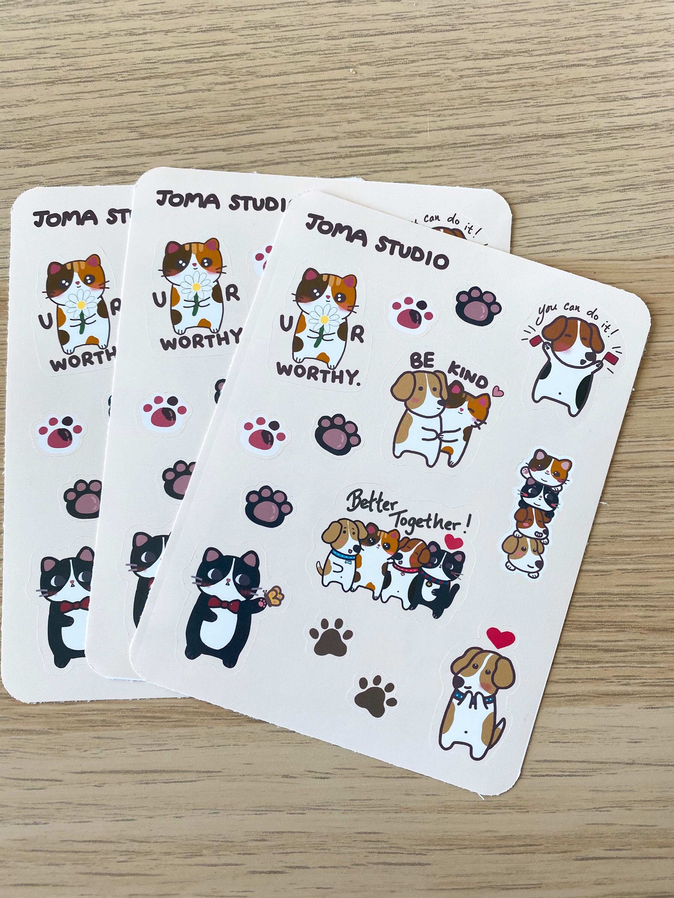 Better Together Sticker Bundle Value Sticker Pack Cats and - Etsy UK