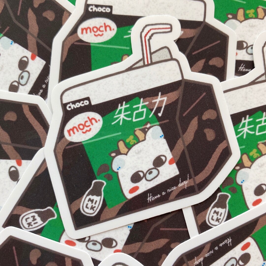 Cute Chub-chub Bear Choco Milk Drink Sticker | Hong Kong Snacks and ...