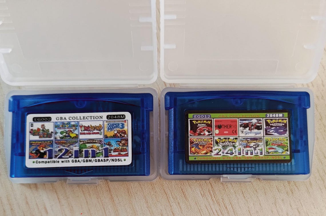 GBA Gameboy Multi Cart 12/24 Games in 1 - Etsy