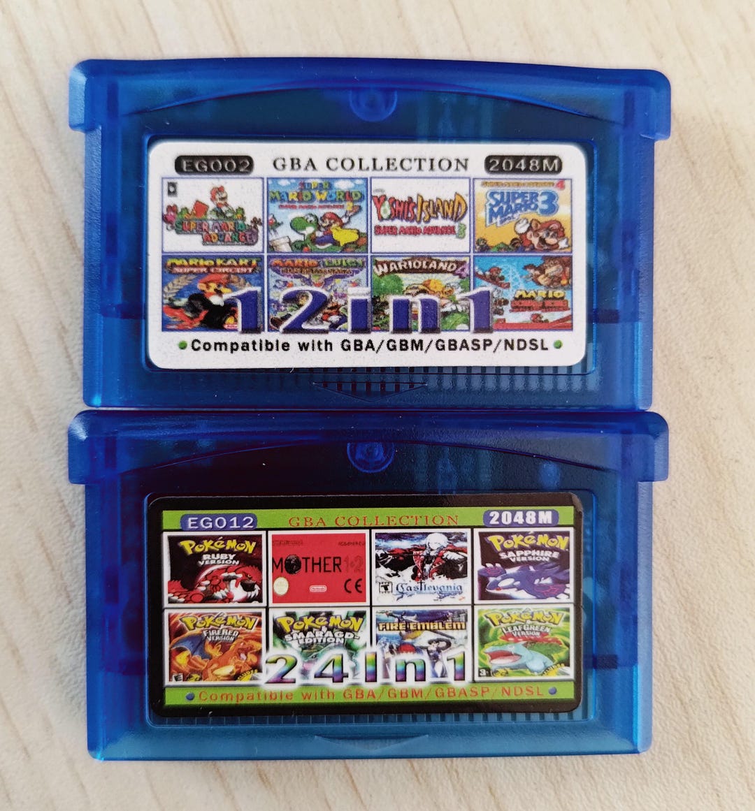 GBA Gameboy Multi Cart 12/24 Games in 1 - Etsy