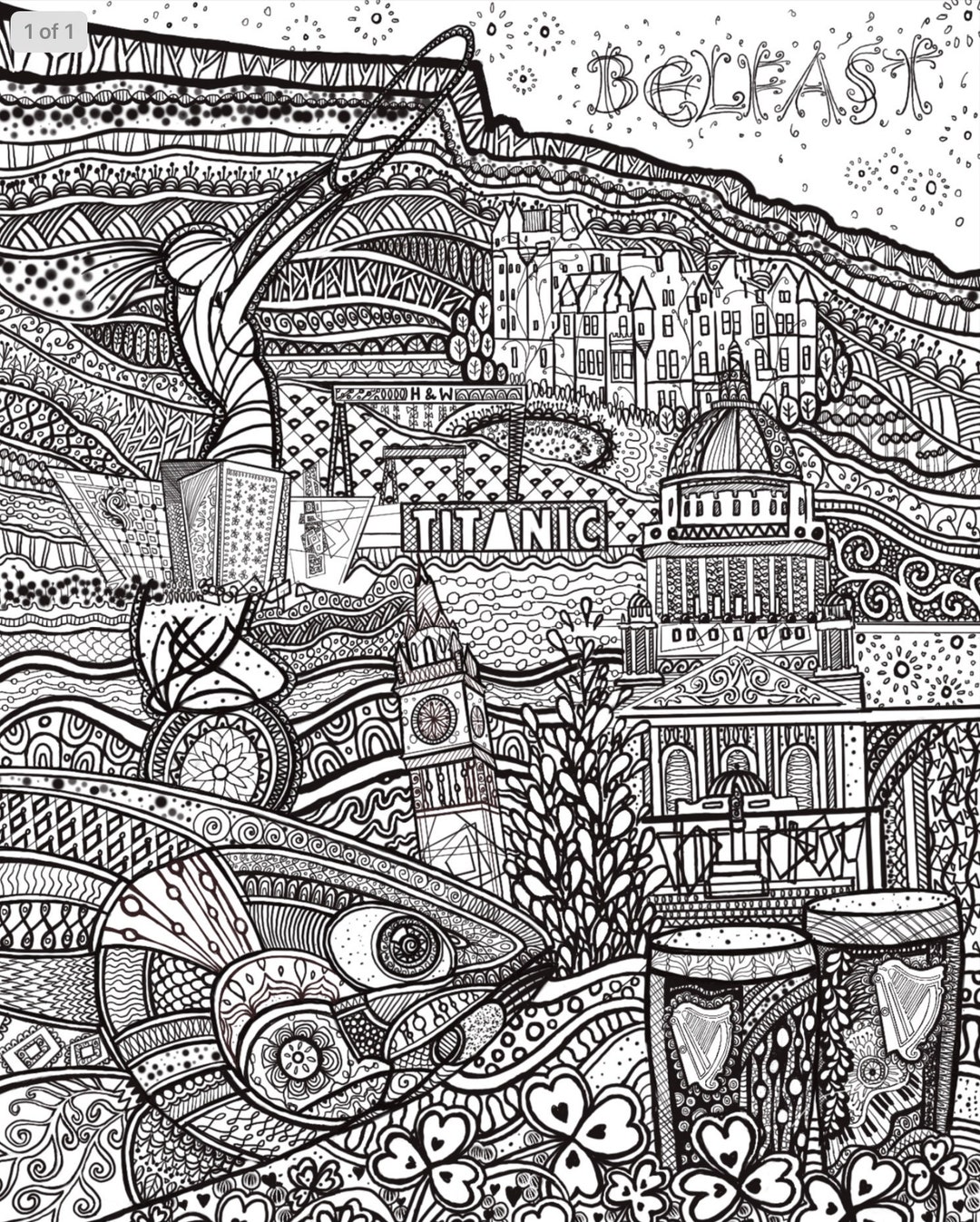 Hand Drawn Montage of Belfast Landmarks, This Would Make a Great Piece ...