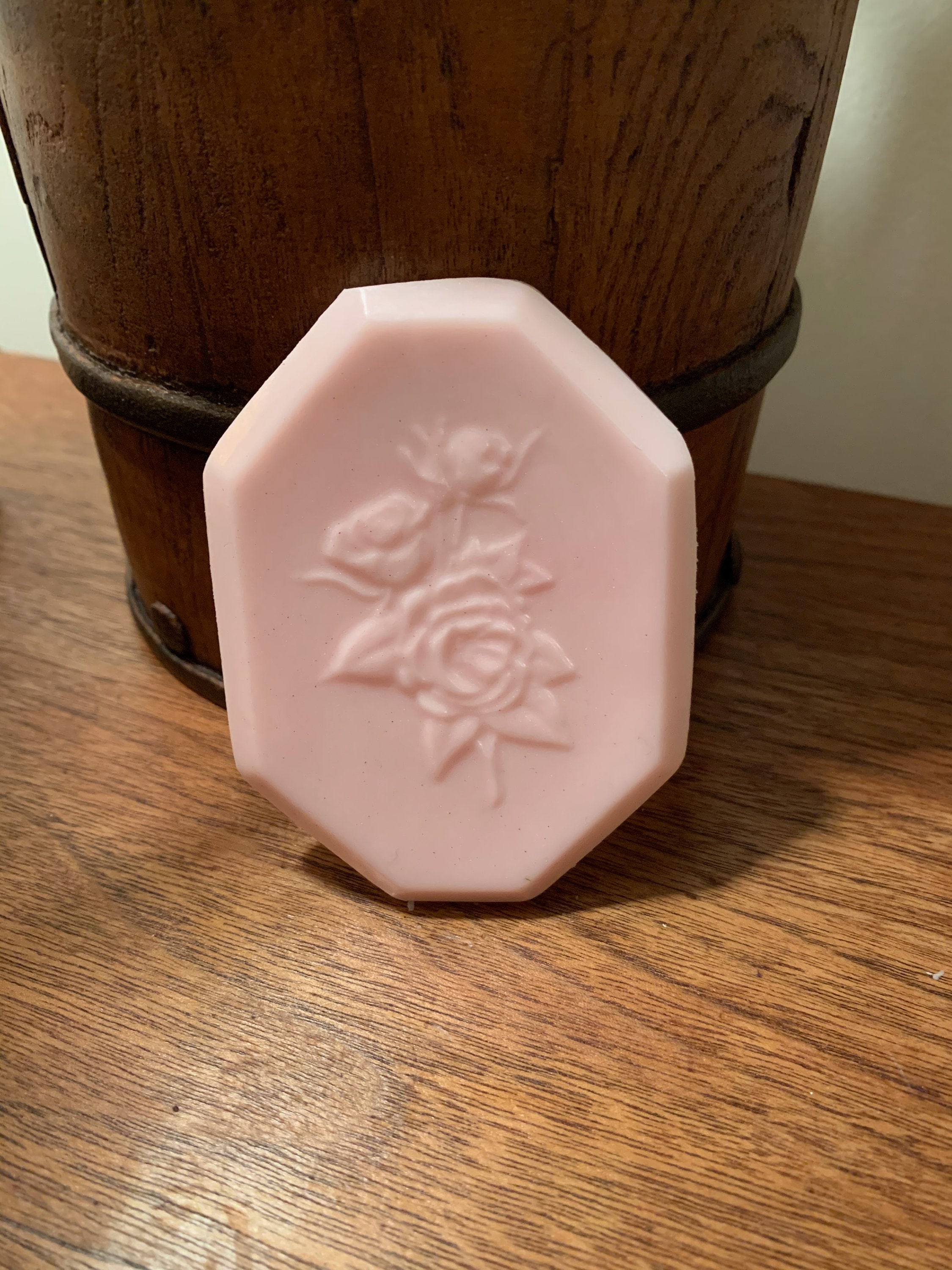 Homemade Goat's Milk Base Octagon Rose Soap Bar - Etsy