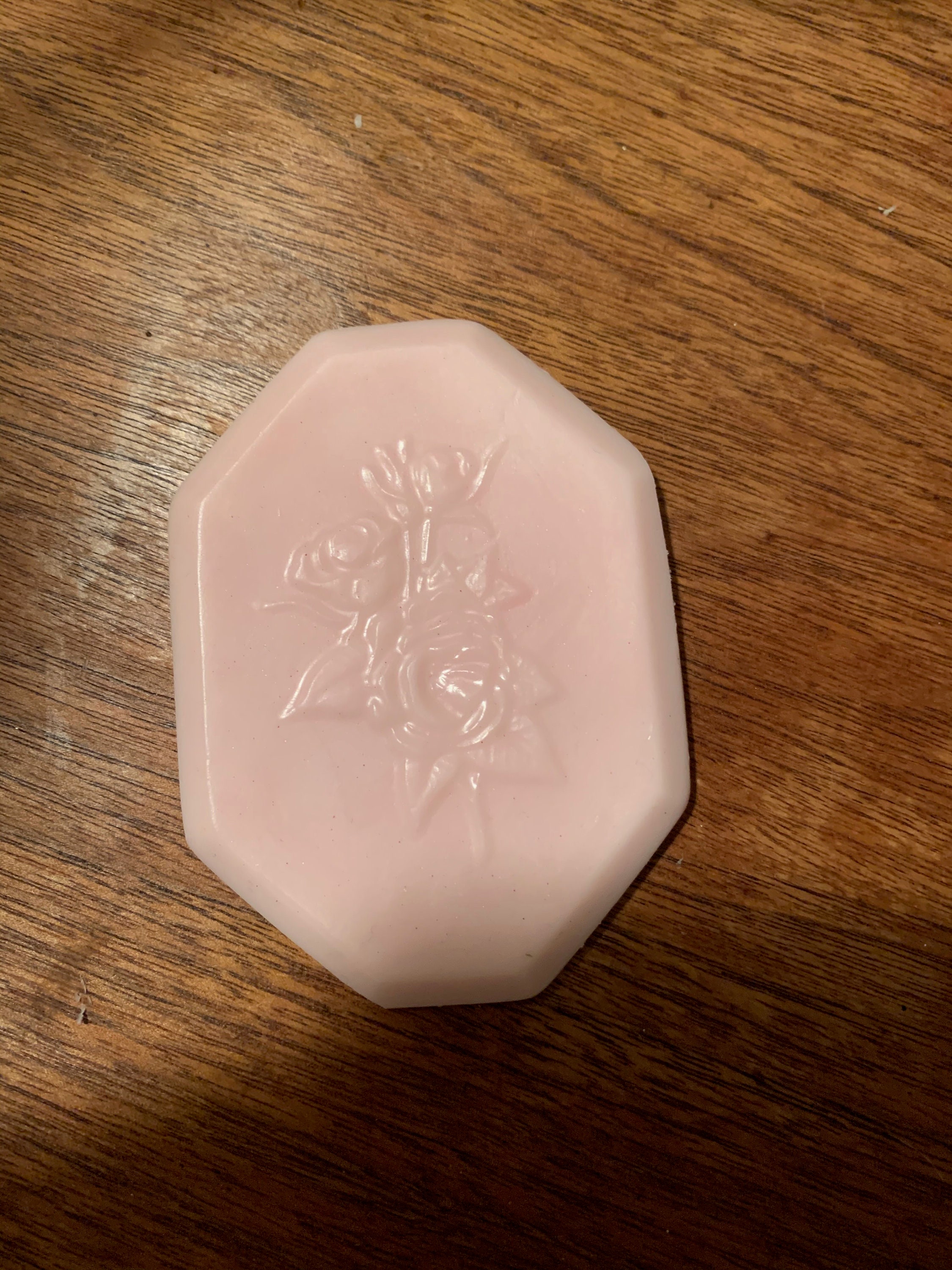 Homemade Goat's Milk Base Octagon Rose Soap Bar - Etsy