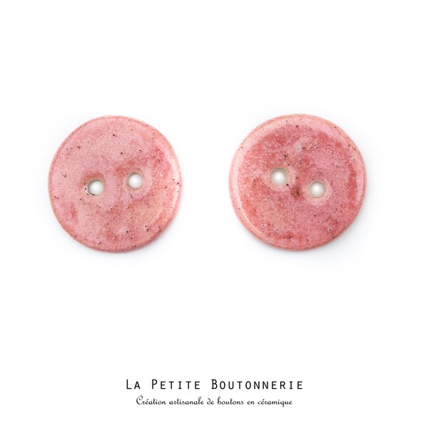 Pink Ceramic Buttons - Etsy