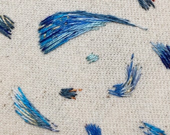 Abstract Embroidery Thread Painting Neutral Wall Decor Mini - Etsy