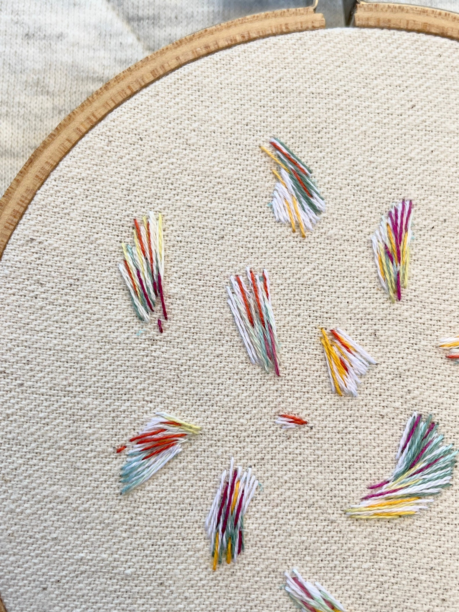 Abstract Embroidery, Embroidered Canvas Art, Interior Design Home Decor ...