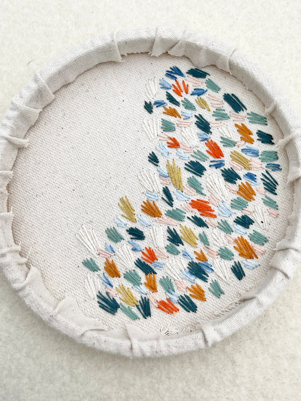 Abstract Embroidery, Embroidered Canvas Art, Interior Design Home Decor ...