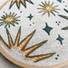 Hand Embroidered Stars Design. Hand Stitched Star Art. Embroidery Hoop ...