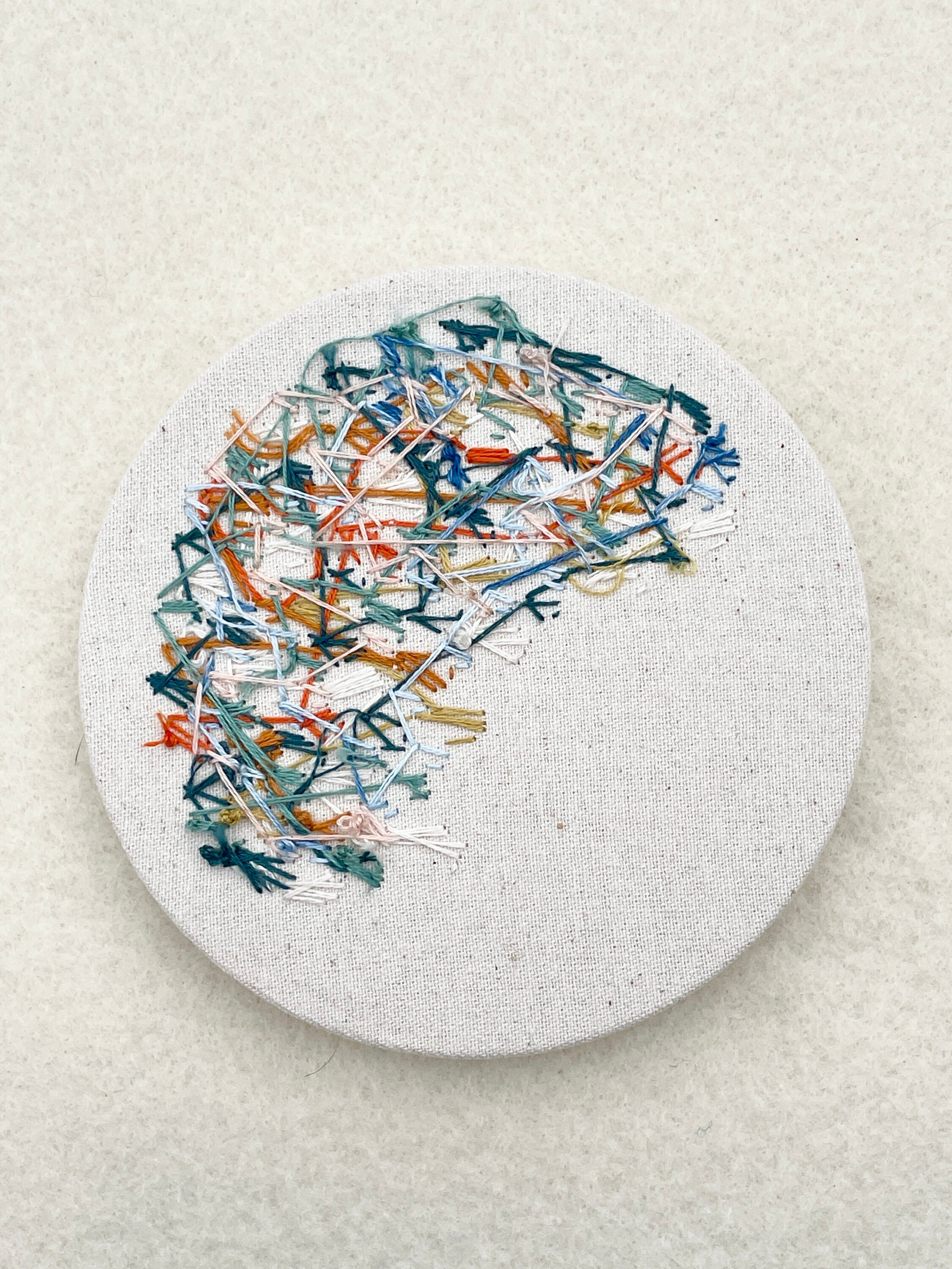 Abstract Embroidery, Embroidered Canvas Art, Interior Design Home Decor ...