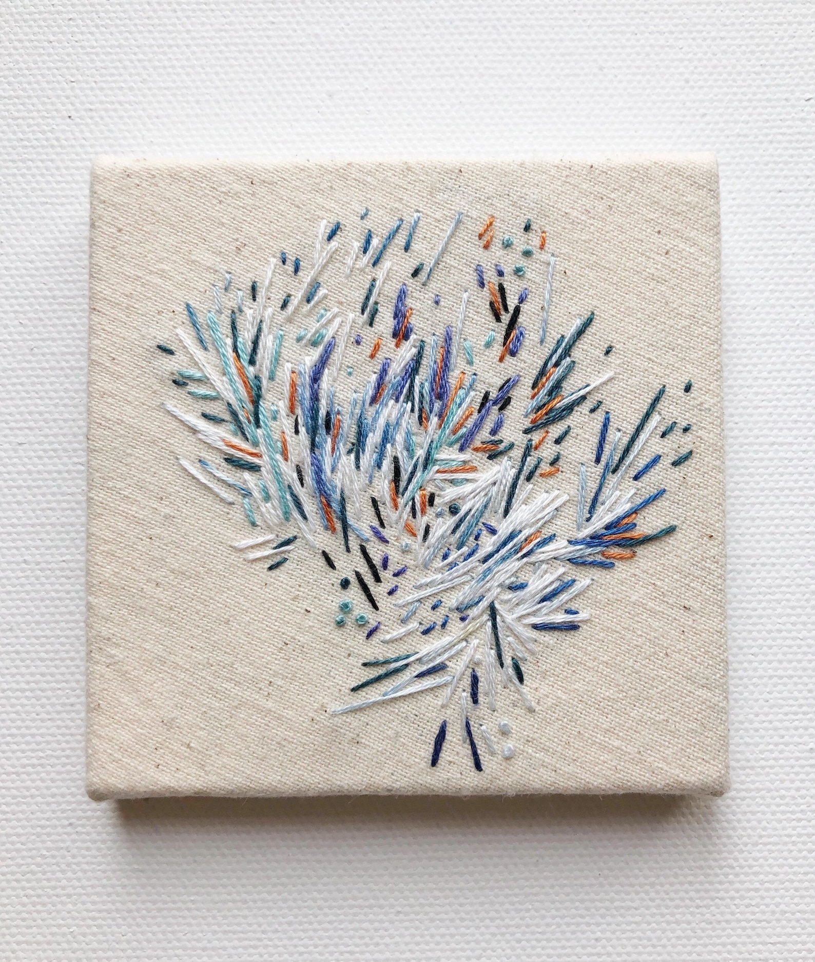 Abstract Embroidery, Embroidered Canvas Art, Interior Design Home Decor ...