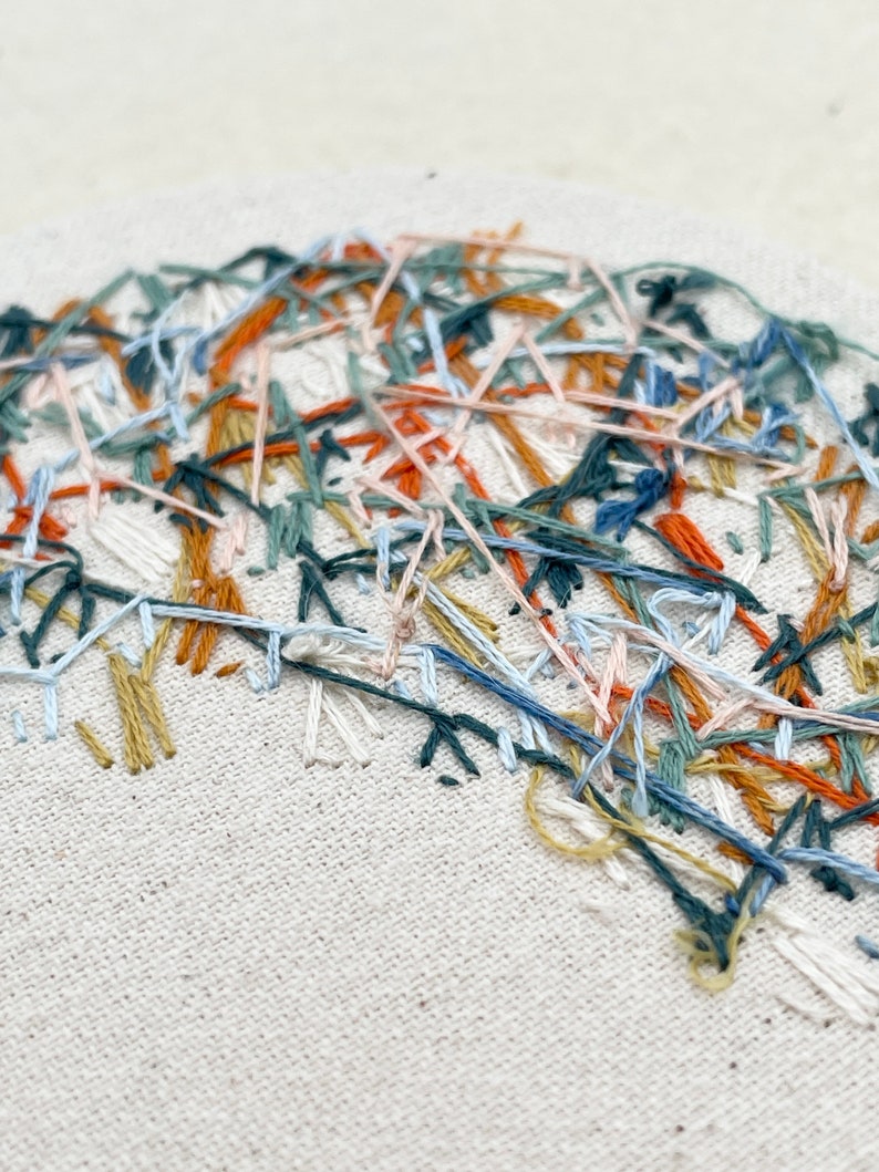 Abstract Embroidery, Embroidered Canvas Art, Interior Design Home Decor ...