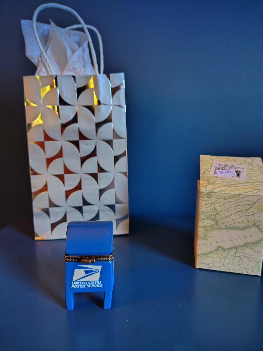 US Mail Mailbox Desk Treasurebox (give a Gift With Box!) Metal Hinged ...