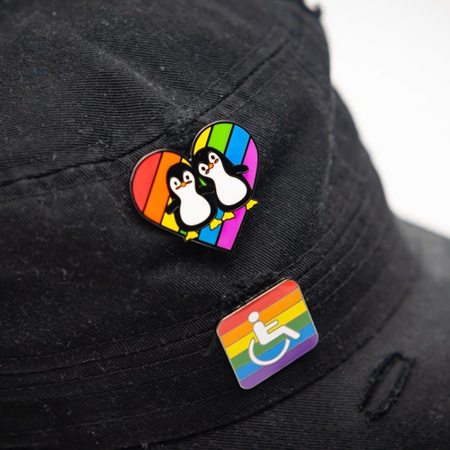 Pride Rose Enamel Pin - Etsy