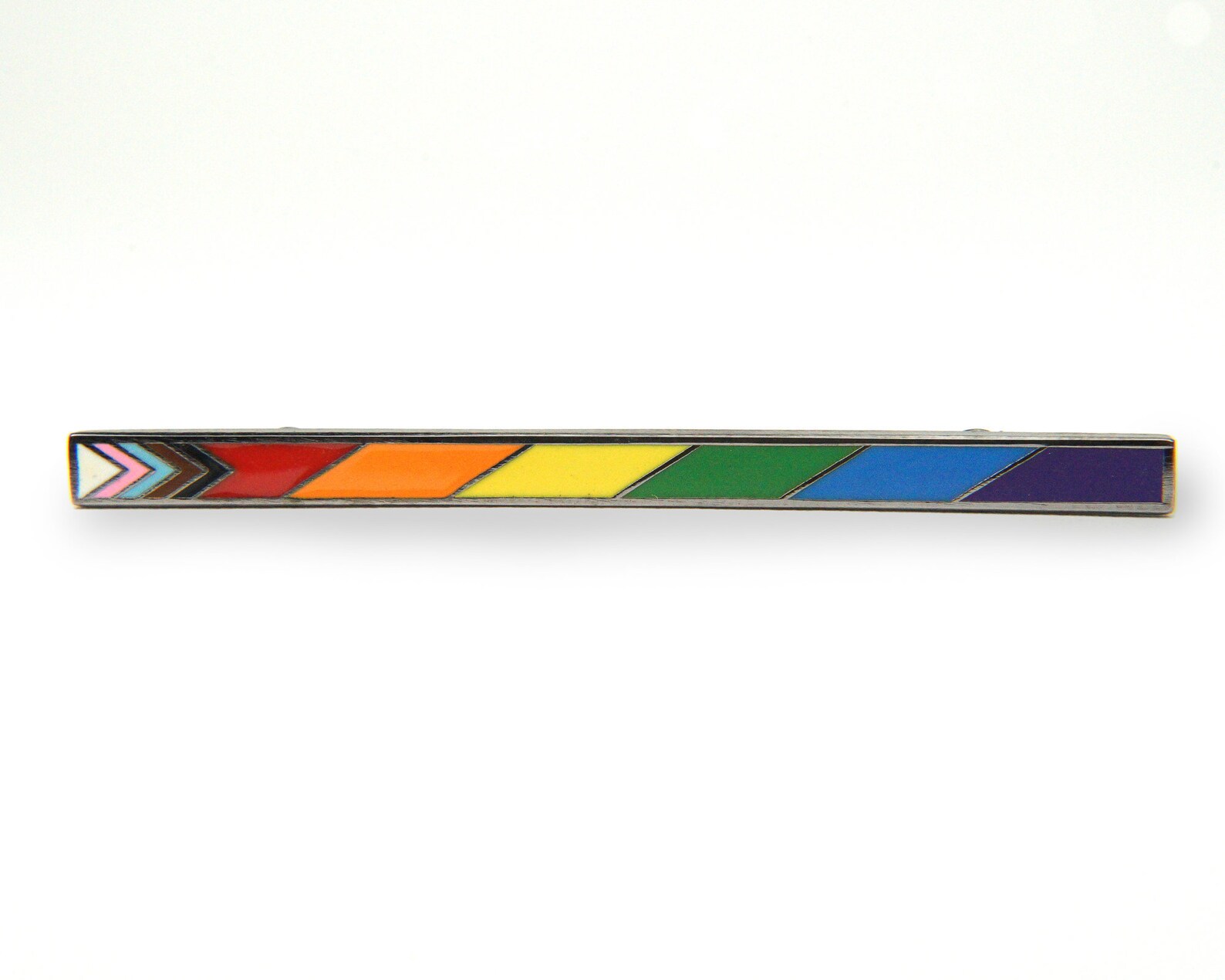 Progress Pride Bar Pin Subtle LGBT Accessory Minimalist Enamel | Etsy