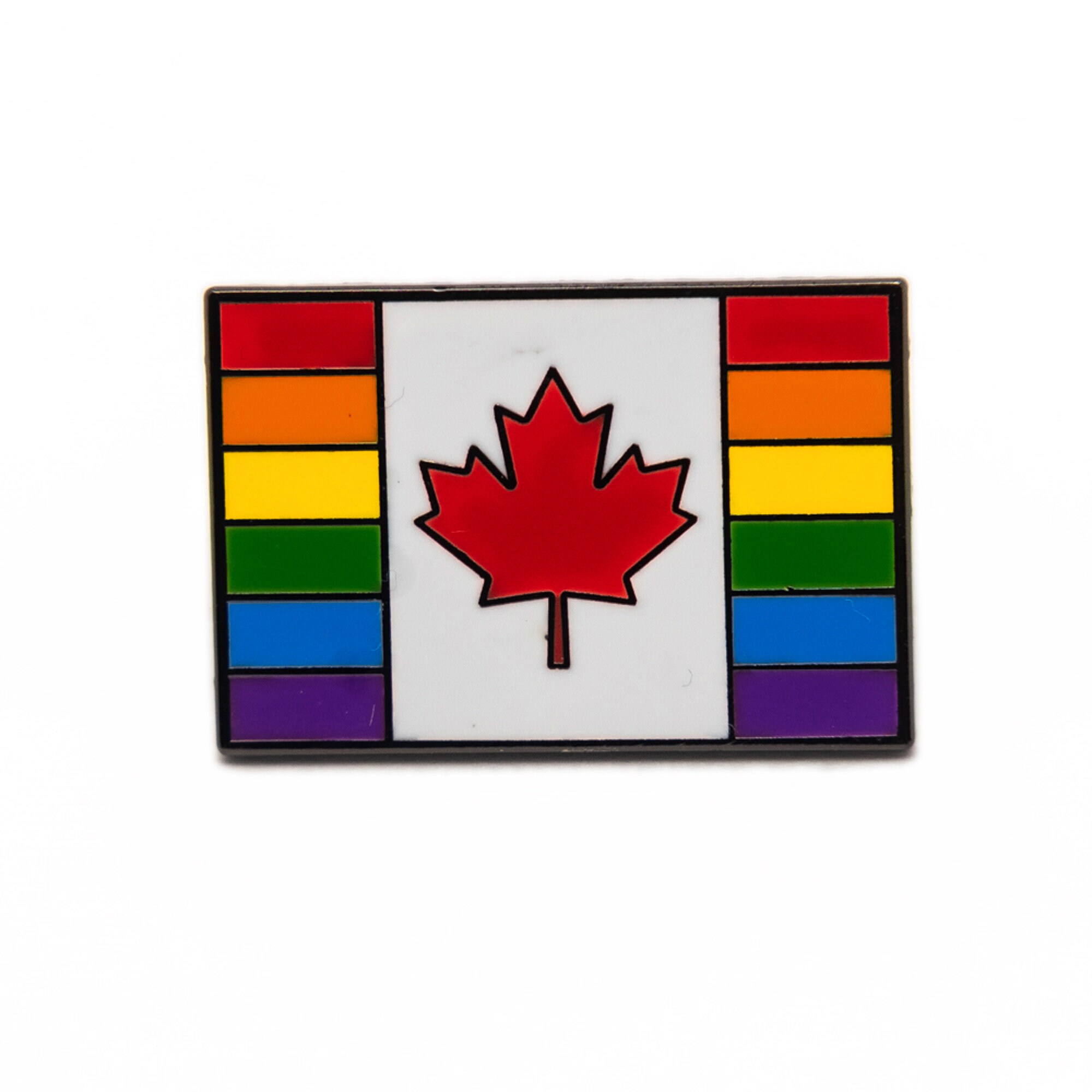 Canadian Pride Flag Enamel Pin Badge Rainbow Lapel LGBTQ Gay - Etsy