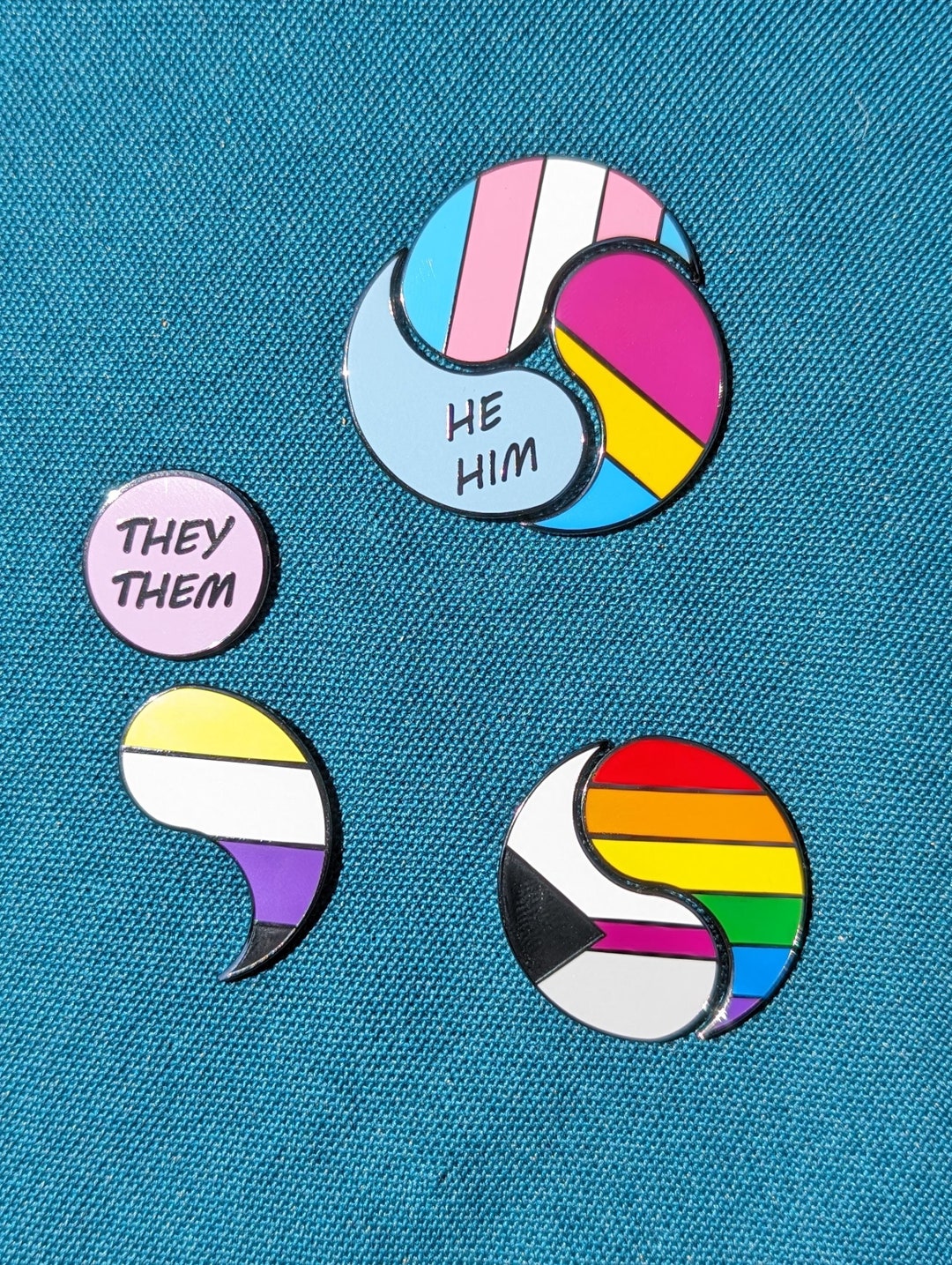 Customizable Pride Pin Set UPDATED LGBT Gay Bi Lesbian Trans Ace ...